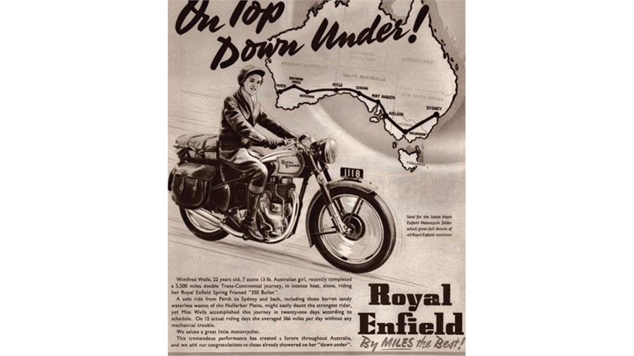 Tributo a Winifred Wells, una de las primeras moto aventureras de la ...